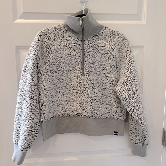 PINK Victoria's Secret | Tops | Womens Fuzzy Top Pink Victorias Secret ...